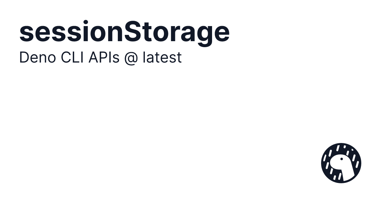 Sessionstorage